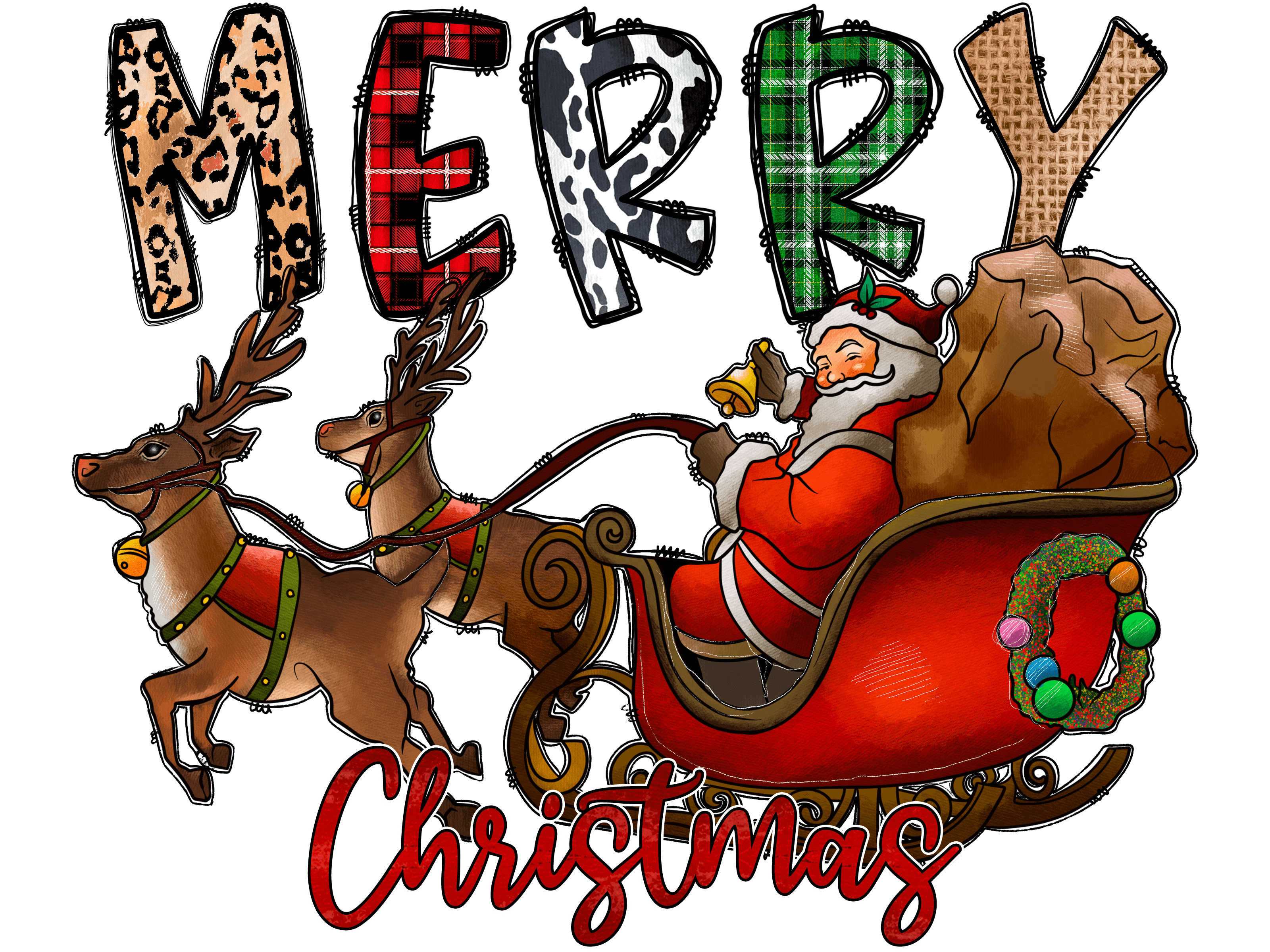 Merry Christmas from Santa's Sleigh – T-Rex Mugs & More